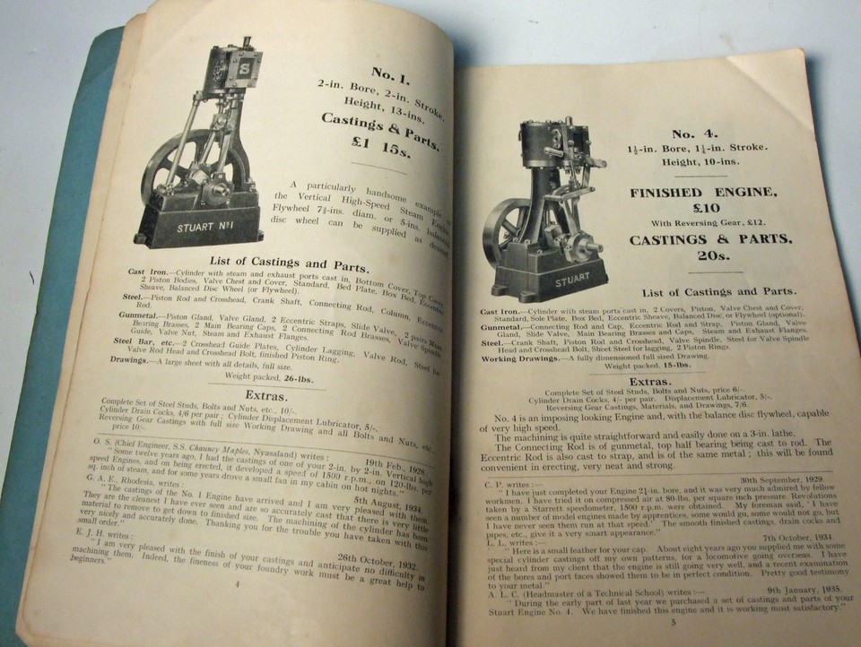 1935 /36 Stuart steam models and fittings catalogue | eBay UK