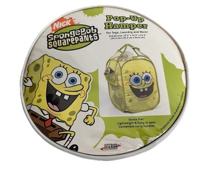 2004 Vtg Nick Spongebob Squarepants Pop-Up Mesh Clothes Hamper with ...
