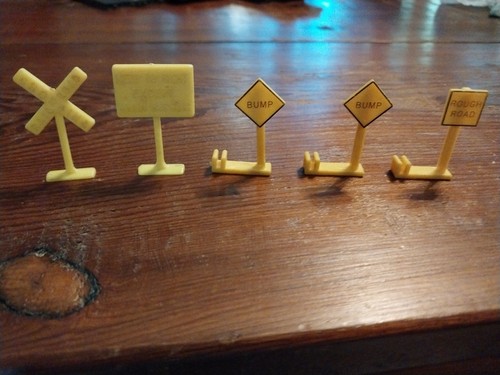 Rough Road Bump Signs Track Vintage 1960s AURORA HO SLOT CAR TRACK ...