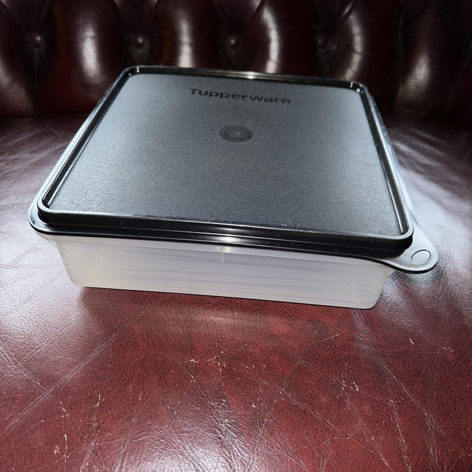 Tupperware Square Sweet Savoury Keeper Container - Black Lid | eBay ...