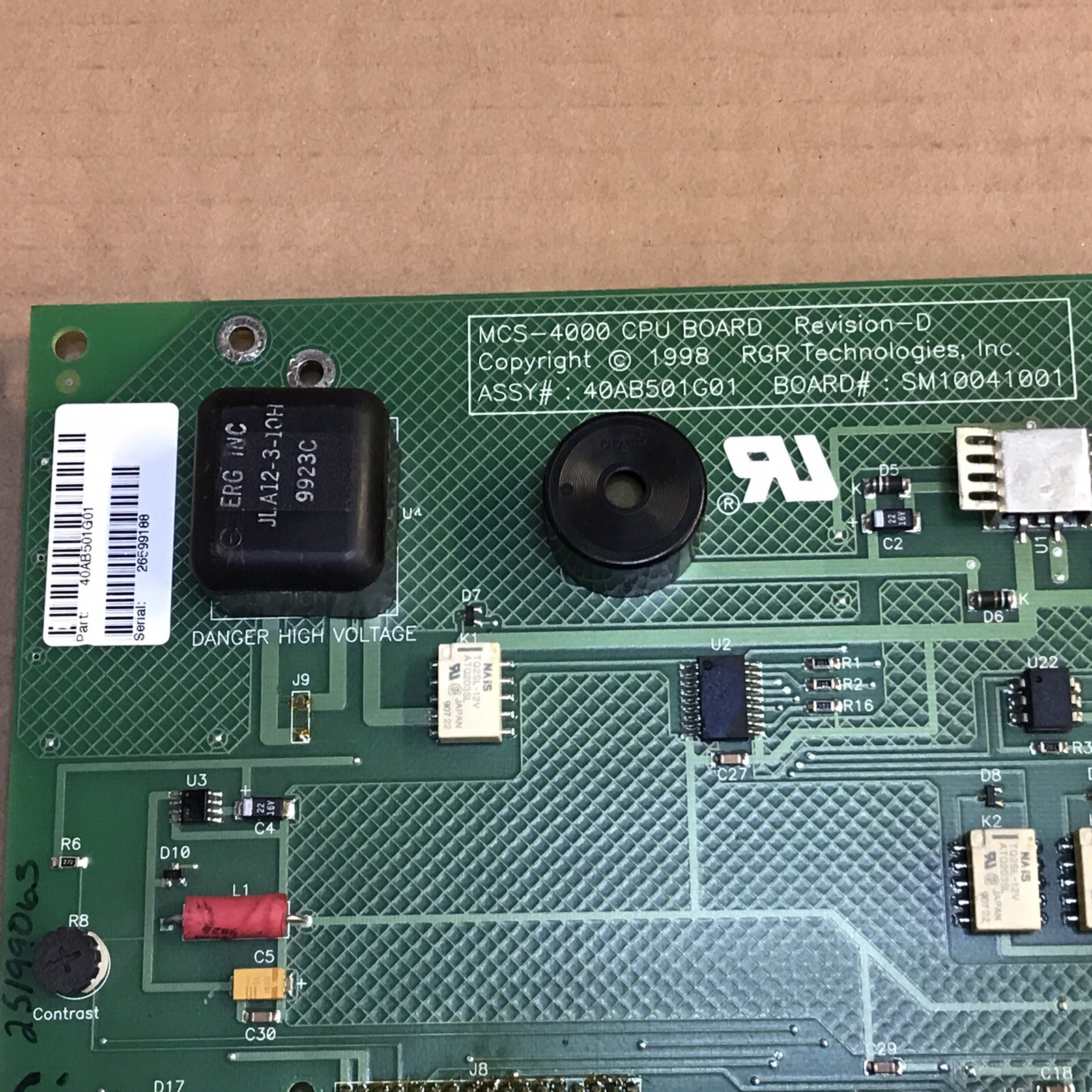 Com-Trol 40AB501G01 CPU Board MCS-4000 Rev. D *WARRANTY* | eBay