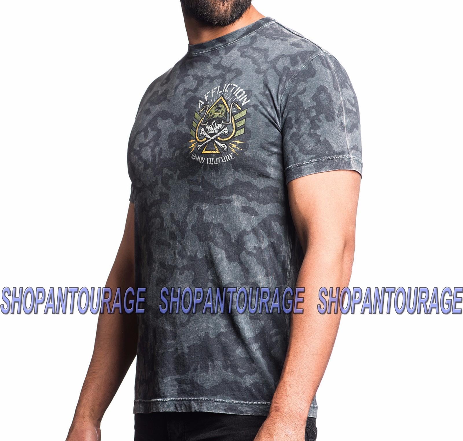 Affliction Black Ace Couture A13821 New Short Sleeve Graphic T-shirt ...