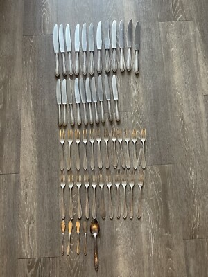 WMF Germany Silverplate flatware 50 Pcs Knife Fork Nirosta 100 Patent ...