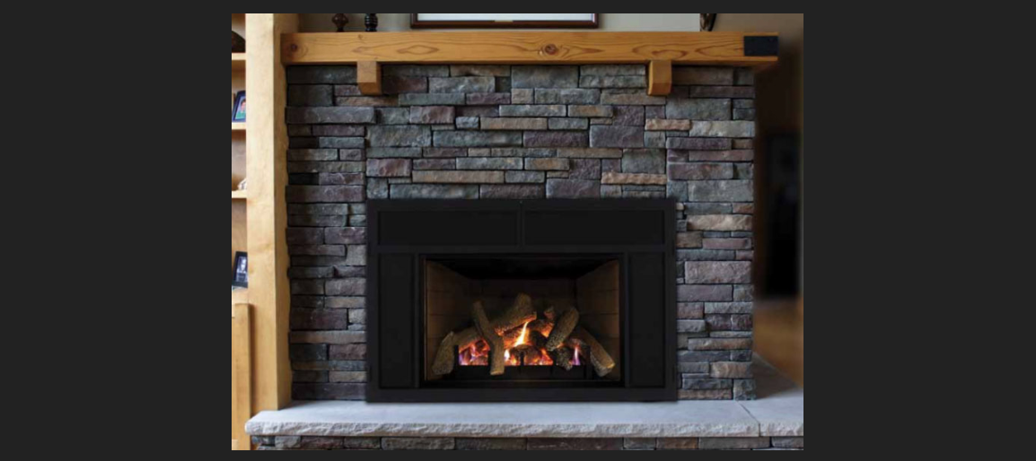 Stellar NATURAL GAS, Direct Vent Fireplace Insert , 3-sided Full View ...