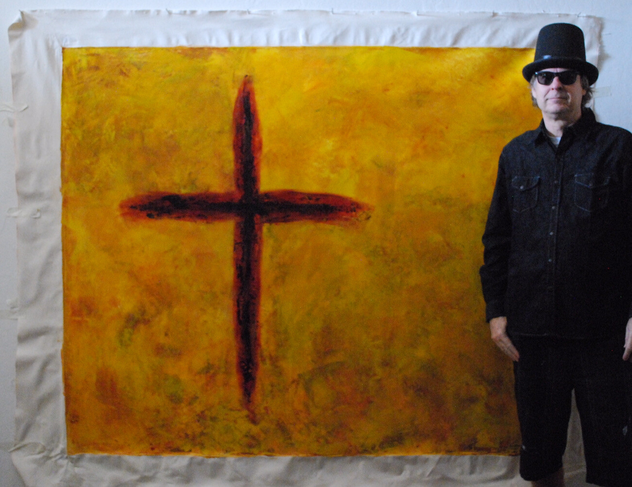 Red Cross”painting on canvas 72” X 60” Acrylic, Abstract, POP Art ...