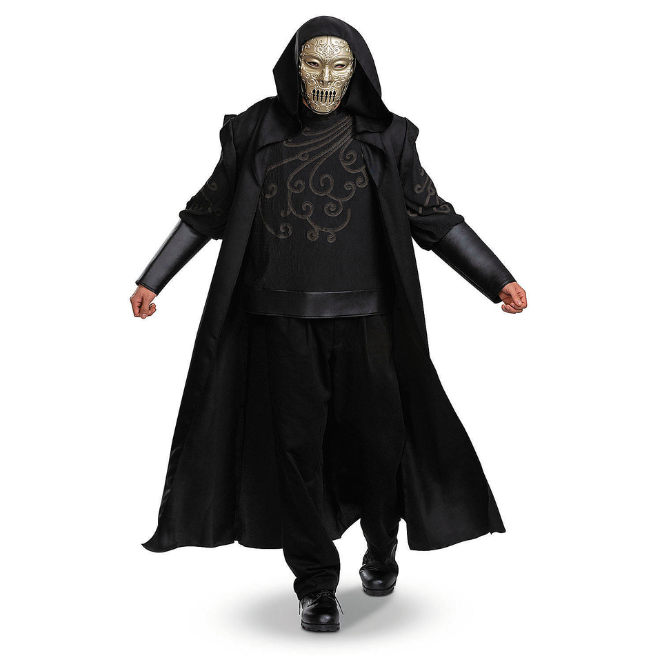 Adults Deluxe Harry Potter™ Death Eater Costume – Hooded Robe, Mask | eBay