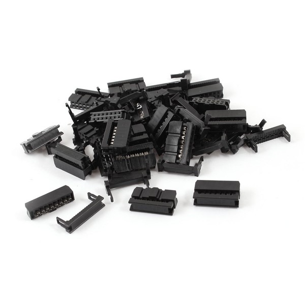 25 Pcs IDC FC-14P Connector Straight 2x7 Pin Female Header 2.54mm Pitch ...