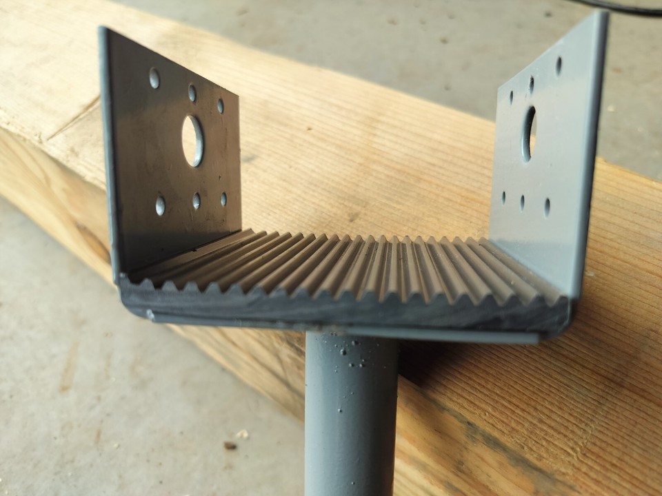 Post Saver bracket pad for wood post, rot prevention 3-1/2 5-1/2 7-1/2 ...