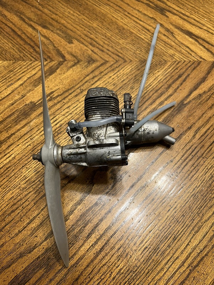 Vtg Made In Japan O.S Max LA 40 RC Airplane Engine W/ 2 Mufflers Box ...