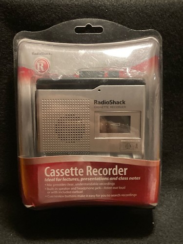 NEW Radio Shack 14-110 Portable Cassette Tape Recorder Mic Speaker ...