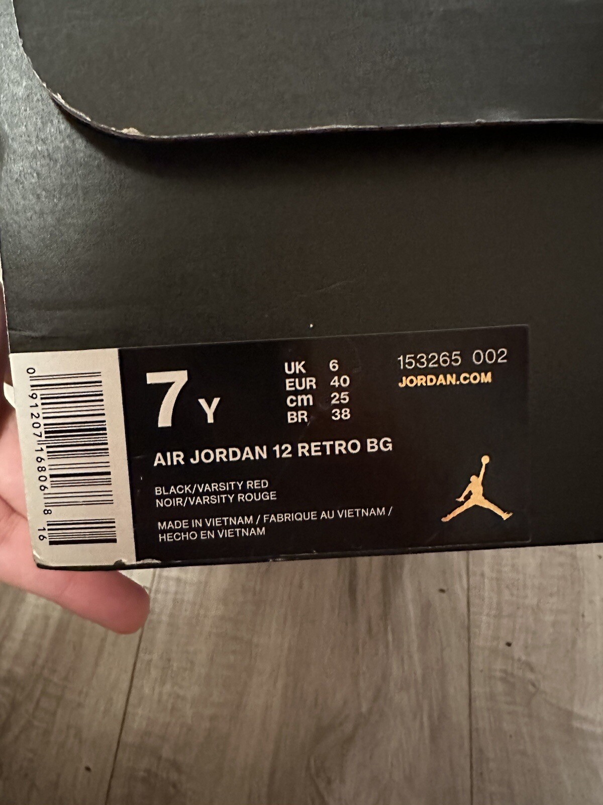 Size 7 - Jordan 12 Black/Varsity Red 2016 for sale online | eBay