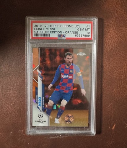 2019 Topps Chrome UEFA Champions League Sapphire Edition Lionel Messi ...