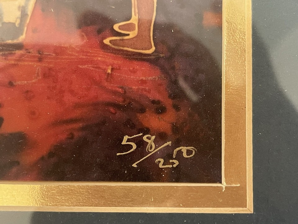 1995 Artist Susan Walpole UAE Numbered Print From Silk Painting Framed ...