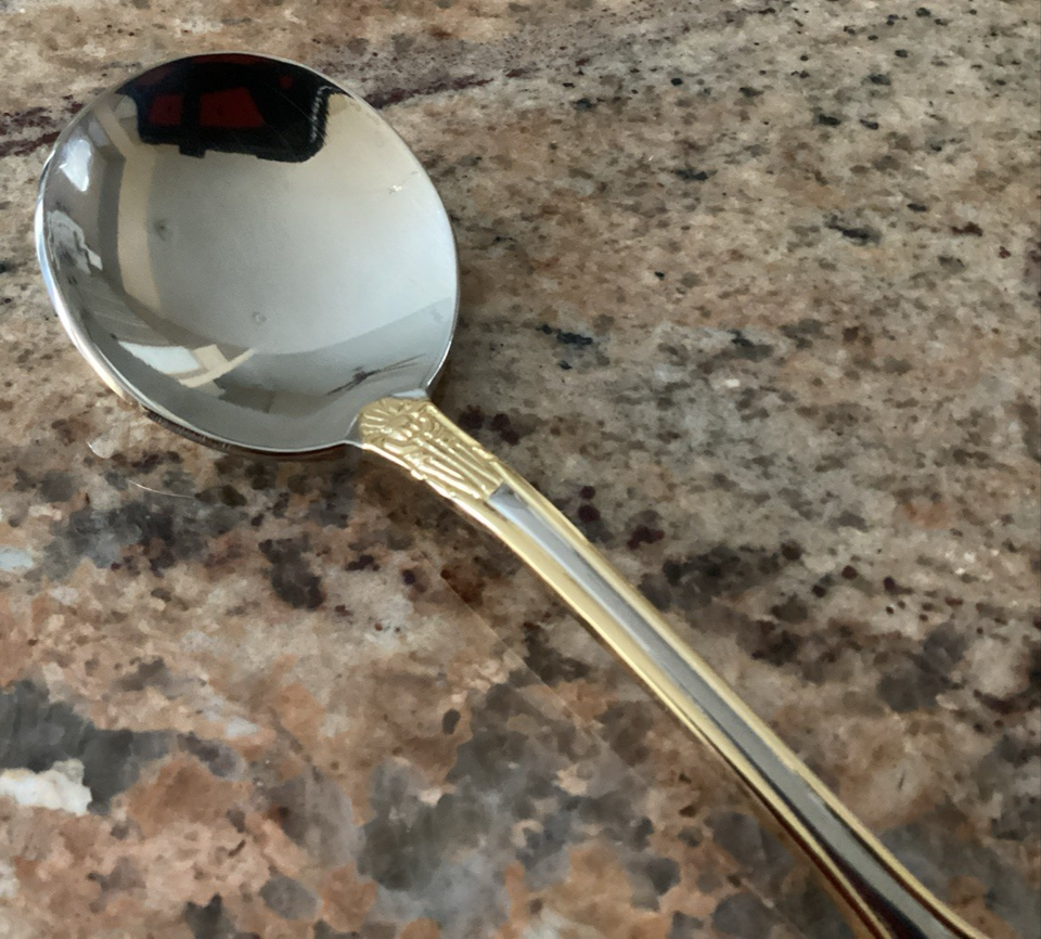 Royal Albert OLD COUNTRY ROSES Round Bowl Soup Spoon 18/10 Flatware 6 1 ...