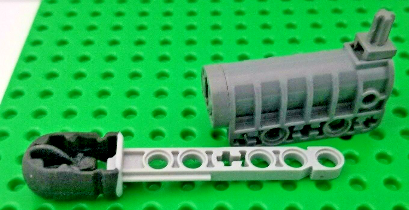LEGO Technic Minifigure Cannon Dark Gray Shooting Weapon Plunger Bullet ...