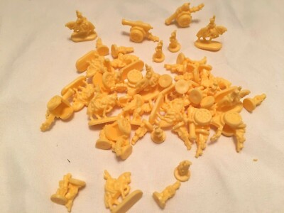 1998 Risk Game Pieces - Yellow Soldiers, Cannons, Horses - 60 pieces ...