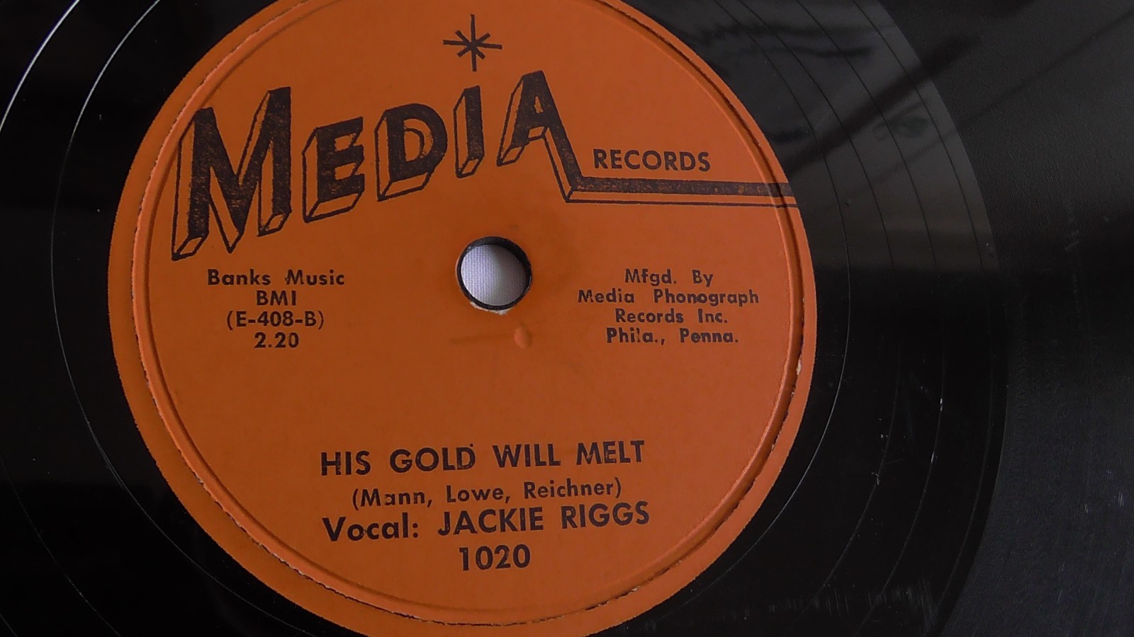 Jackie Riggs - 78rpm single 10-inch – Media #1020 The Great Pretender ...