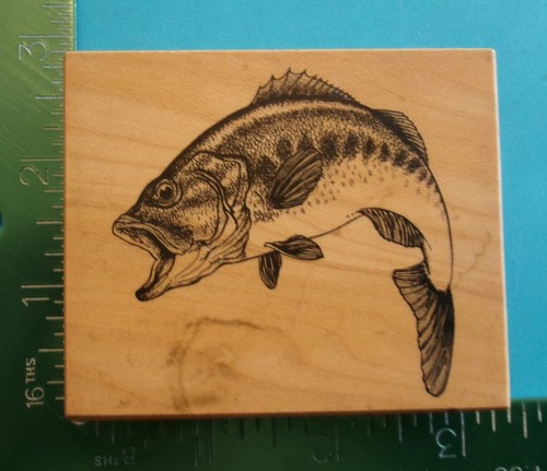 PSX Designs JUMPING FISH BASS Rubber Stamp G-1458 | eBay