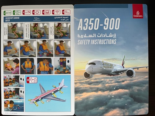 Emirates Airlines A350-900 Safety Card | eBay.de