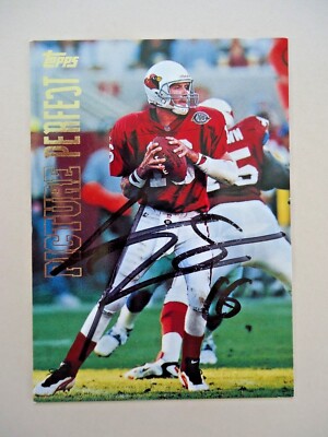Jake Plummer - 1999 Topps Autographed Football card # P5 - Cardinals ...