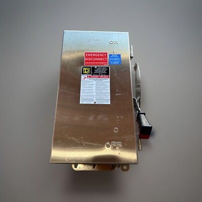 ⚡️SQUARE D⚡️H362DS 60 A, 600 V, 3 POLE, FUSIBLE, STAINLESS STEEL SWITCH ...