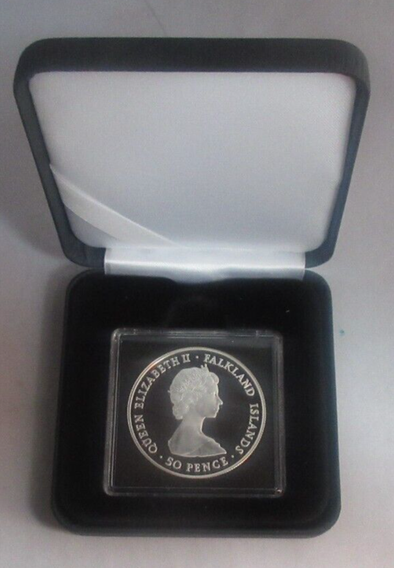1981 Charles and Diana Royal Wedding Silver Proof 50p Crown Falkland ...
