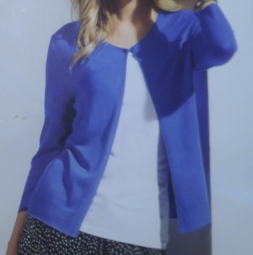 Strickjacke M 40 42 blau Blue Motion Jacke azur kobalt royalblau | eBay.de