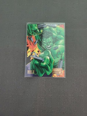 1995 Marvel Versus DC Andy Kubert Comic Trading Card Hulk #4 (w/plastic ...