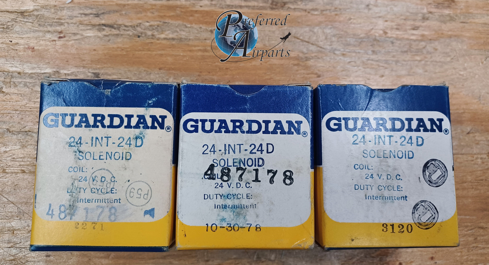 Lot of 3 New Piper Aircraft Guardian Relays, p/n 487-178, p/n 24-INT ...