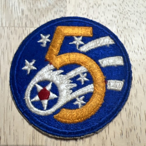 5th Air Force White Back Patch WWII Vintage Pacific New Guinea ...