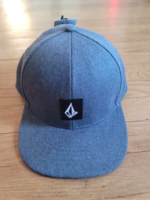 New Volcom Surf V-SQUARE Gray Stone Mens Sport Snapback Hat | eBay