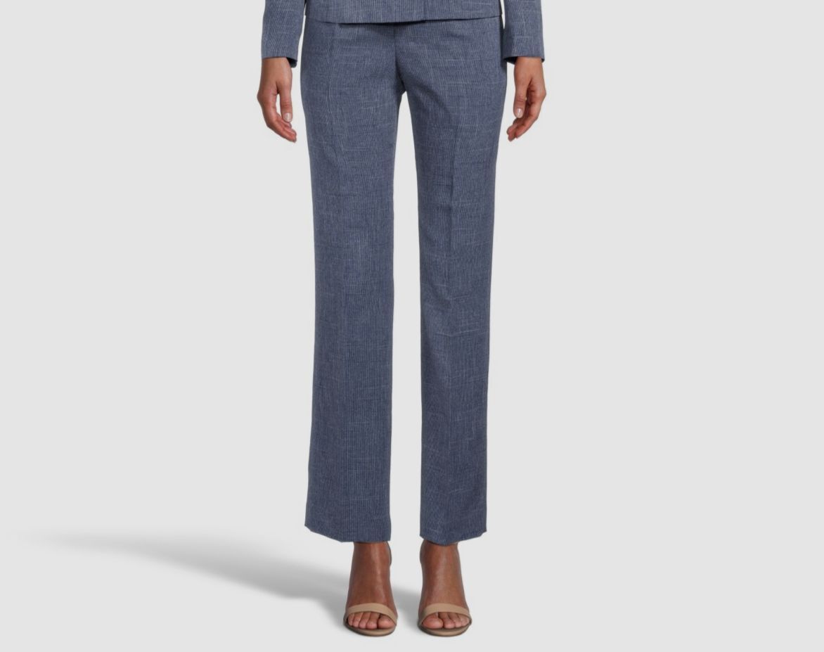 $100 Le Suit Women's Blue Lined Suit Pants Petite Size 16P | eBay