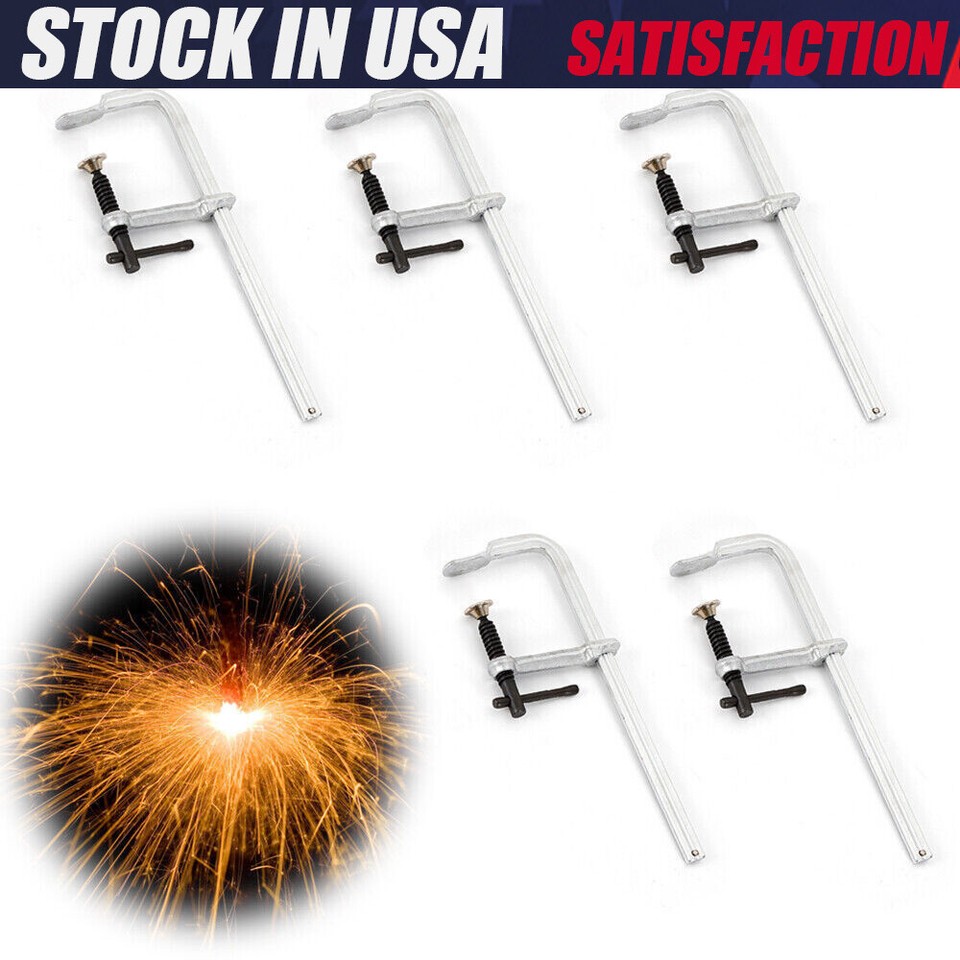 F Style Welding Clamps Heavy Duty Forged Solid Steel Clamp Set 500kg ...