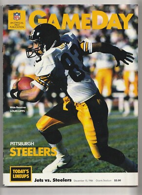 December 13, 1986 Jets vs Steelers Game Day Football Program----Louis ...