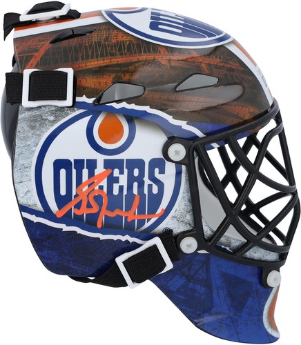 Grant Fuhr Edmonton Oilers Autographed Mini Goalie Mask | eBay