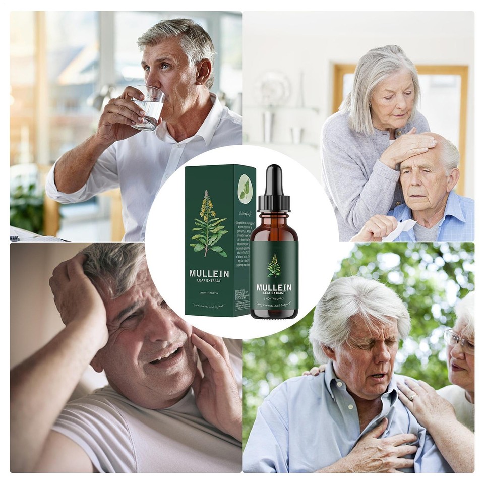 Mullein Leaf Extract Organic Lung Cleanse Drops for Lung Health Natural ...