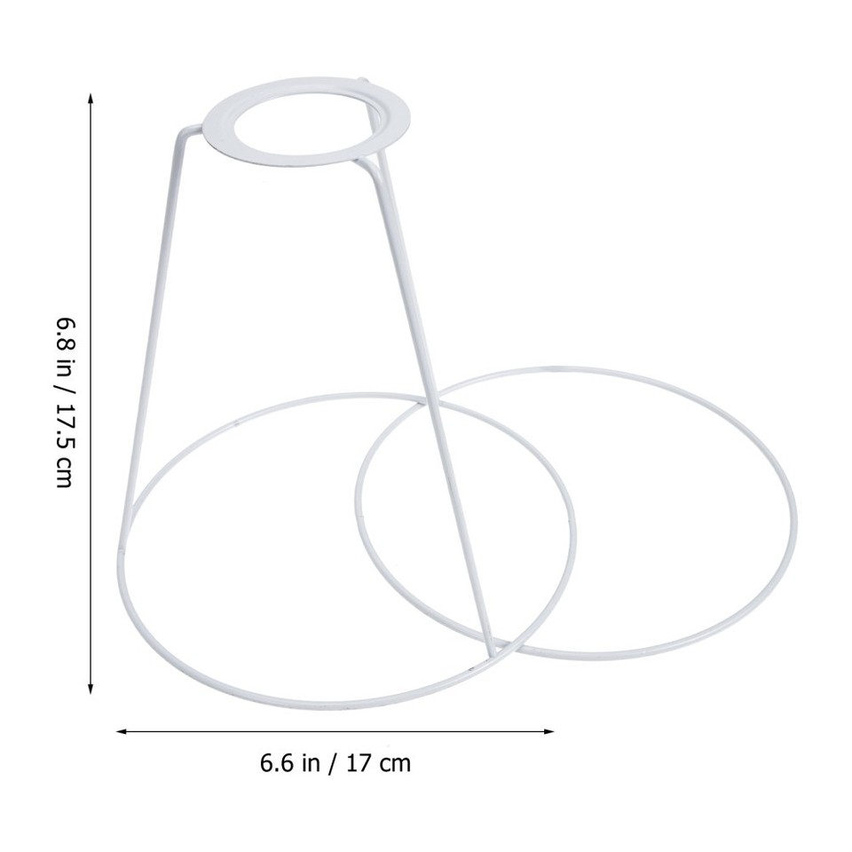 1 Set Lampshade Frame Iron DIY Cone Shape Wire Lamp Cover For Table ...
