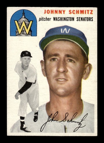 1954 Topps Baseball #33 Johnny Schmitz EX-MINT Washington Senators | eBay