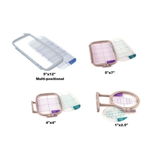 Set of 4 Embroidery Hoop Set for Brother PE770 PE700 PE700II Machine PE ...