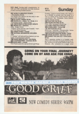 Vintage 1990 GOOD GRIEF Magazine AD ~ HOWIE MANDELL | eBay