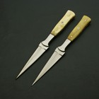 LOT OF 2 CUSTOM HAND MADE D2 BLADE CUSTOM CAMEL BONE BOOT DAGGER/STEEL ...