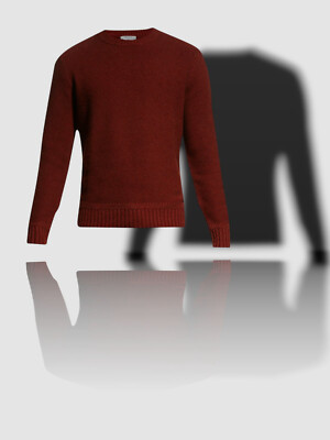 $395 Neiman Marcus Men's Red Cashmere Wool Crewneck Pullover Sweater ...