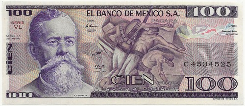 Mexico - Bank Note Of 100 Pesos 25 March 1982 New ! P.074c | eBay