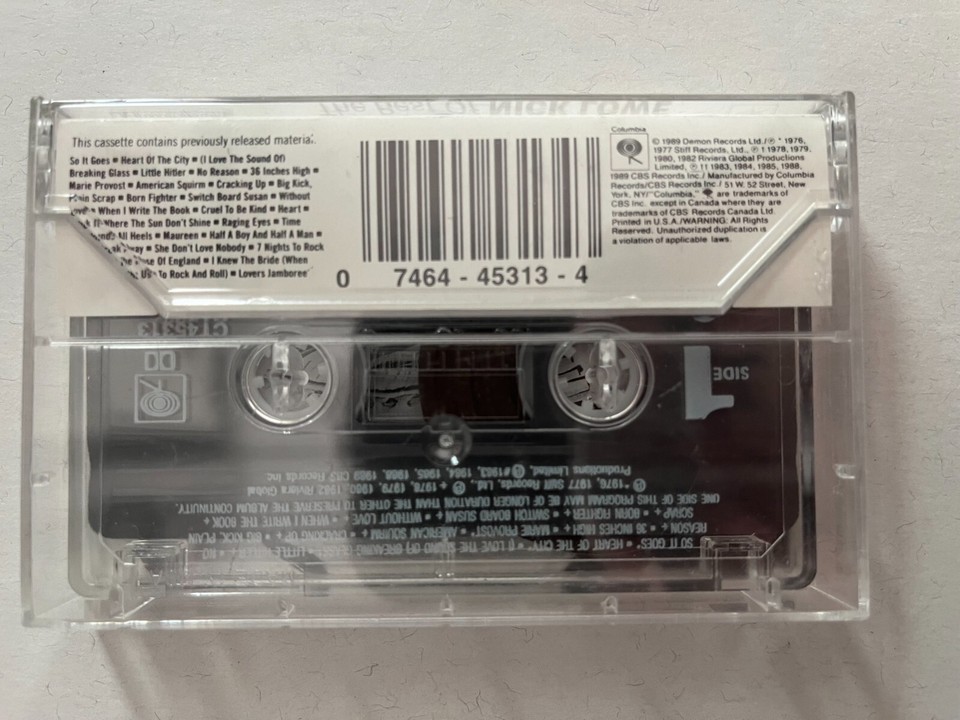 Basher The Best of Nick Lowe Cassette Tape - PLAY TESTED ~SOUNDS GREAT ...