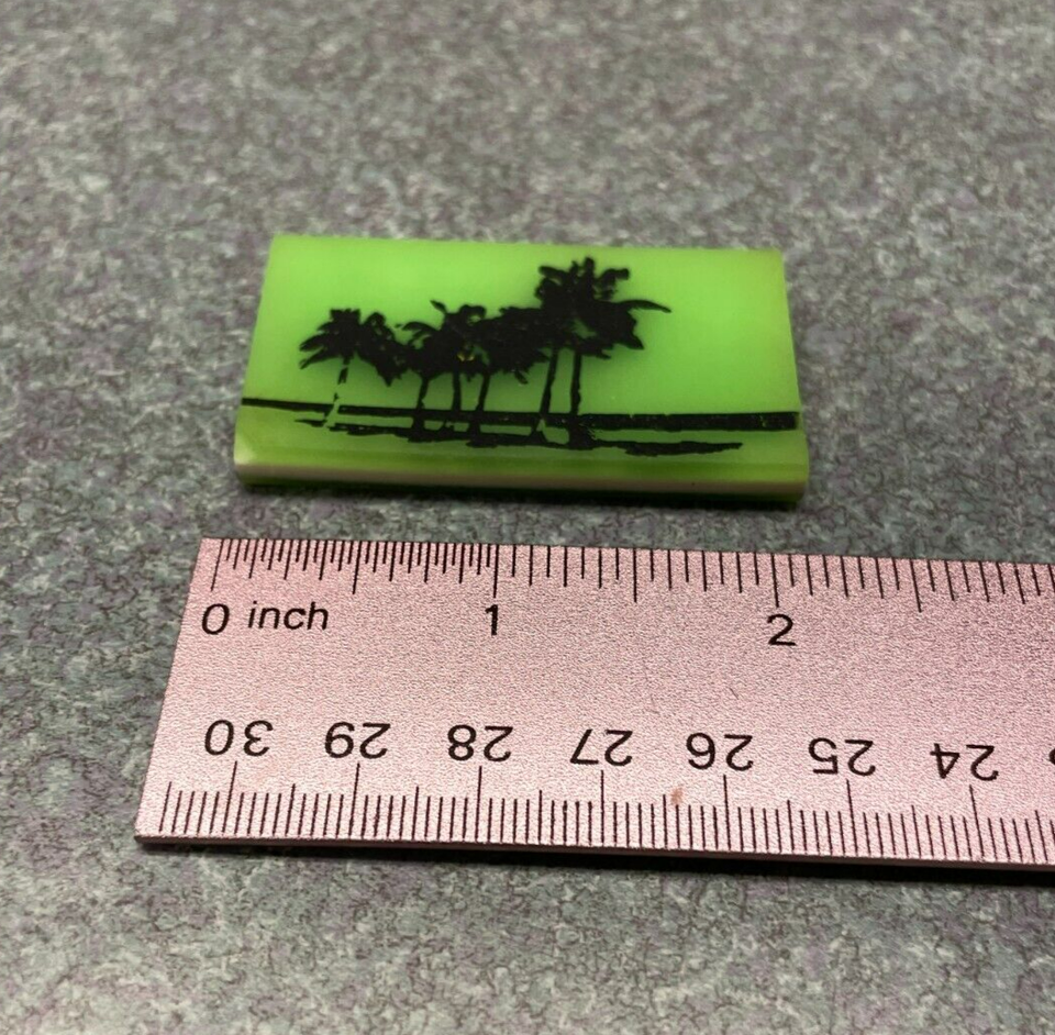 Vintage 2" Neon Green Palm Tree Beach Rubber Eraser Vacation California ...