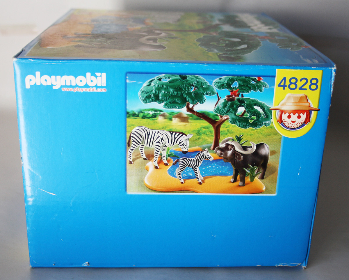 RARE 2008 PLAYMOBIL 4828 BUFFALO WITH ZEBRAS SAFARI ZOO NEW SEALED ! | eBay