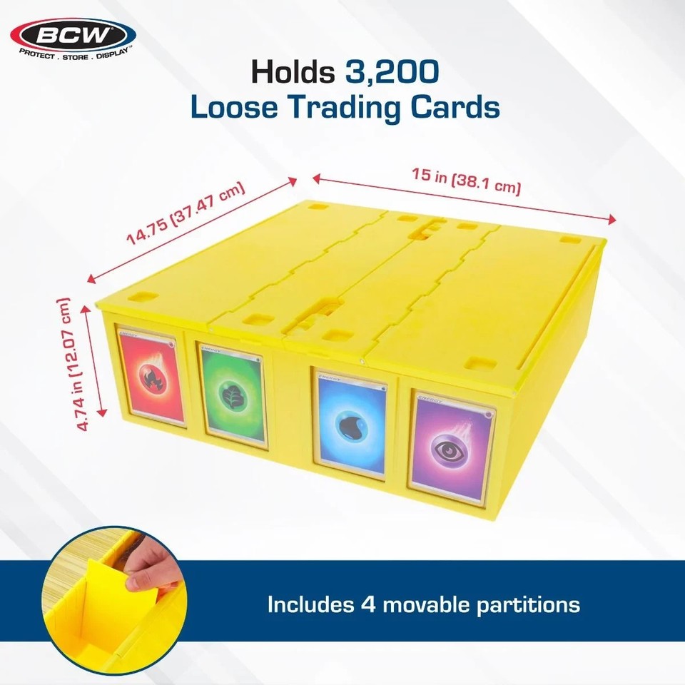 Collectible Card Bin - 3200 - Yellow | eBay