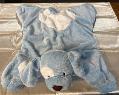 Baby Gund SPUNKY Comfy Cozy Blue White Spot Puppy Dog Plush Security ...