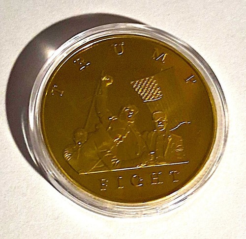 🔥2024 President Donald Trump Fight Gold Coin Commemorative 10X MAGA 10 ...