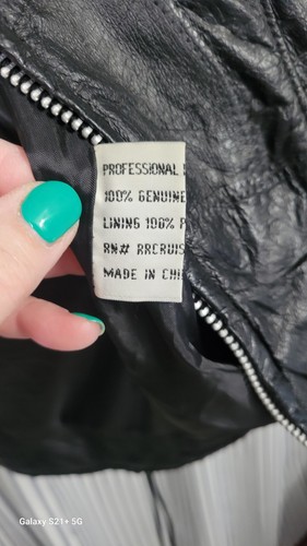 Vtg Men's L Rebel Ryder Genuine Leather Biker Motorcycle Jacket w/ 7 ...